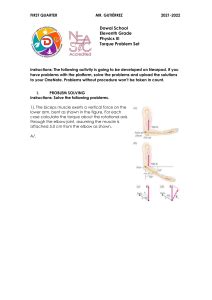 Torque Problem Set Physics III Eleventh Grade Torque Problem Set Physics III Eleventh Grade