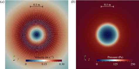 Specified Distributions Of Velocity A And Pressure B For The Vortex Download Scientific