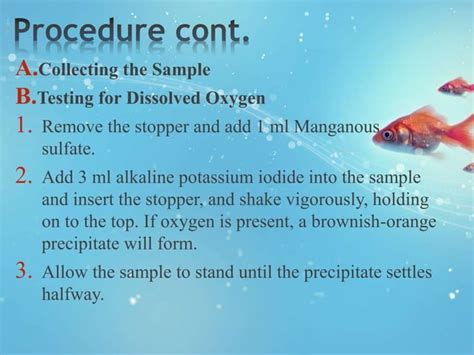Methods And Calculations For Dissolved Oxygen Do Using Winklers Method Pptx