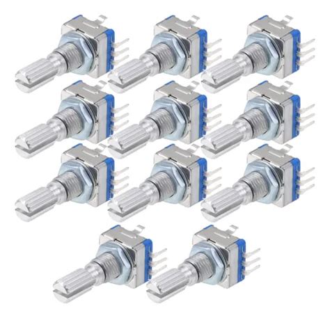 kit 10 pcs encoder rotativo ec11 5 terminais frete grátis