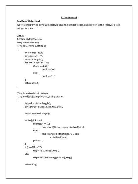 Exp 4 Cn Pdf Computer Programming Computer Science
