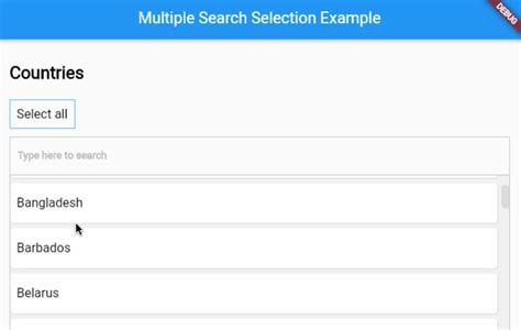 Flutter App Bar And Search Widget Integrated