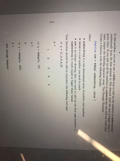 Solved In This Problem You Are To Use A While Loop To Add Chegg Com