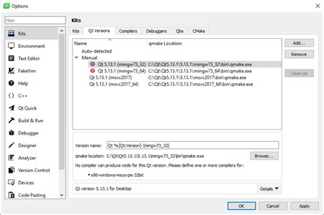 No Kits Found Qt Forum