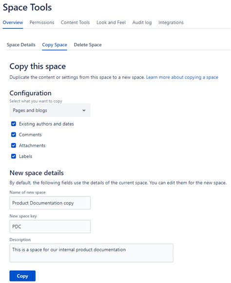 Copy A Space Confluence Data Center 8 3 Atlassian Documentation