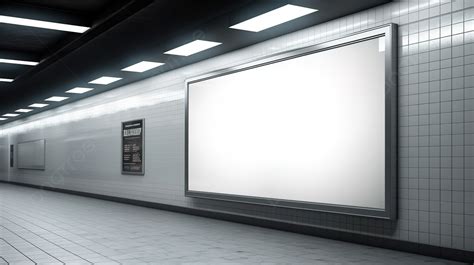 끝에 흰색 광고판이 있는 빈 지하철 귀하의 광고에 유용한 지하철의 3d 렌더링 빈 광고판 고화질 사진 사진 광고 게시판 배경 일러스트 및 사진 무료 다운로드 Pngtree