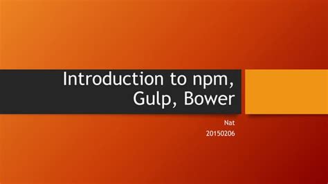 Report Introduction Tonpmgulpbower Ppt