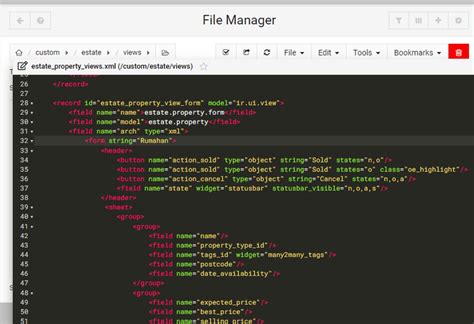 pembuatan button di form pada pemrograman odoo erp pt proweb indonesia