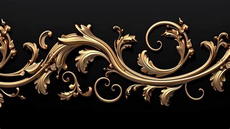 Premium Ai Image Exquisite Gold Filigree Border
