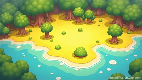 Lemon Marsh Map Illustration Stable Diffusion Online