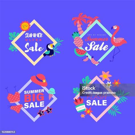여름 세일 표지판 브로셔 벡터 소셜 미디어 게시물 프로모션 광고 쇼핑 전단지 바우처 웹 사이트 캠페인 및 광고를위한 특별 가격 제공 쿠폰 반짝 세일에 대한 스톡 벡터 아트