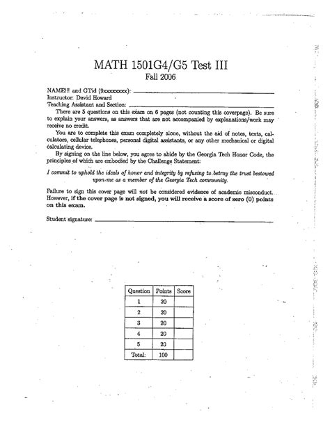 5 Solved Problems On Mean Value Theorem Exam 3 Math 1501 Docsity