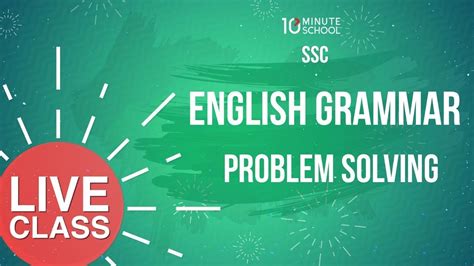 Problem Solving English 2nd Paper Sakib Bin Rashid Youtube