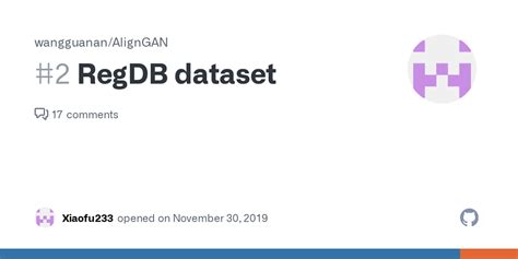 RegDB Dataset Issue 2 Wangguanan AlignGAN GitHub