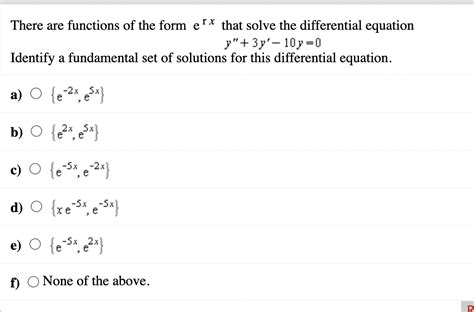 Solved There Are Functions Of The Form Mathrm E