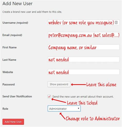 How To Create A New Admin User In WordPress Regional Business Toolkit