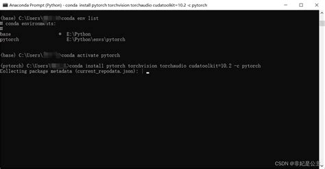 Python配置虚拟环境，并在虚拟环境中安装pytorch教程虚拟环境安装pytorch Csdn博客