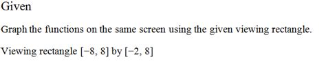 answered graph the functions on the same screen… bartleby