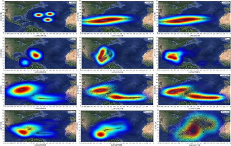 2 D Gaussian Kernel Density Estimation Of Historical Storm Spawn