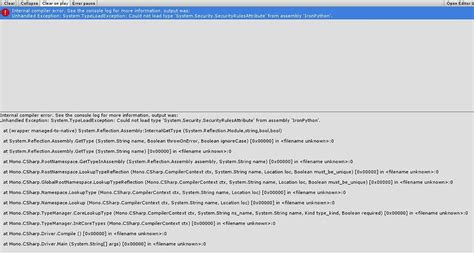 Ironpython Error Unity Engine Unity Discussions