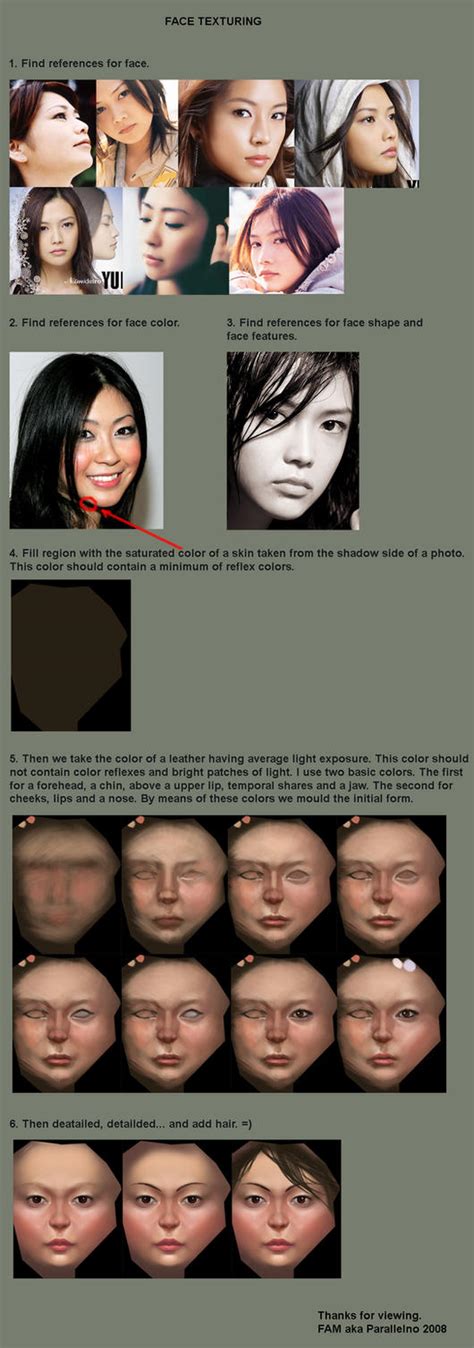 Face Texturing Tutorial By Parallelno On DeviantArt