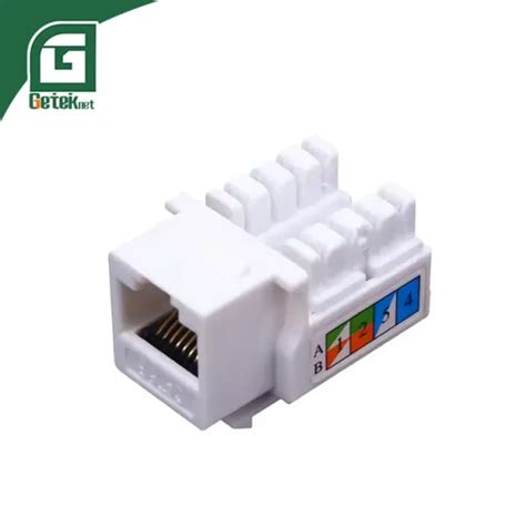 Rj45 Keystone Jack Utp Cat5e Cat6 Cat6a 8p8c Modular Jack 90 Degree Geteknet Network Cabling