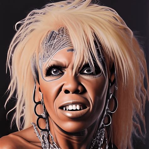 Gráfico Hiperrealista E Intrincado De Wendy O Williams De Plasmatics