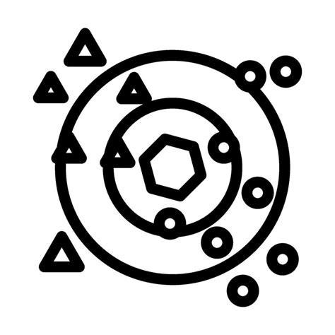nearest neighbors knn algorithm line icon vector illustration 41280376