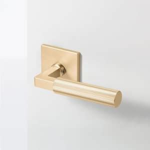 Mcbowery Mila Satin Nickel Modern Heavy Duty Linear Interior Dummy Door