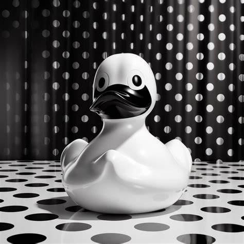 Premium Ai Image Karl Lagerfeld039s Monochrome Rubber Duck A Trendy Collectible