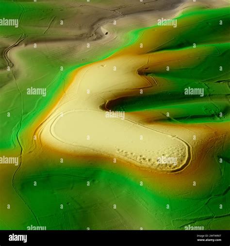 3d Lidar Scan Of Cissbury Ring In West Sussex Uk The Digital Terrain Model Offers A View Of