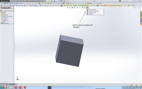 Shaded Facesreflections Not Wanted In Solidworks 2014 How Do I Remove