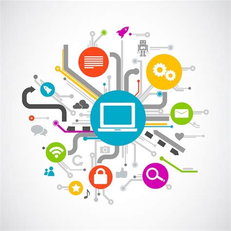 소셜 미디어 개념의 삽화 무료 벡터