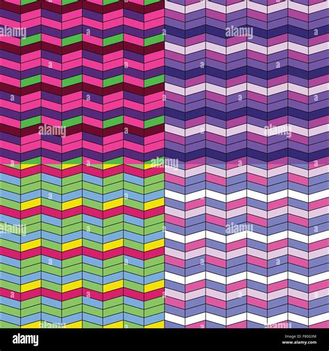 Set Of Zigzag Patterns Stock Vector Image Art Alamy