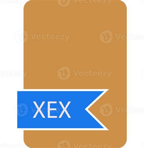 Xex File Format Icon Label Contour Illustration 57326165 Png