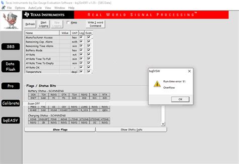 bq20z45 r1 run time error 6 overflow power management forum