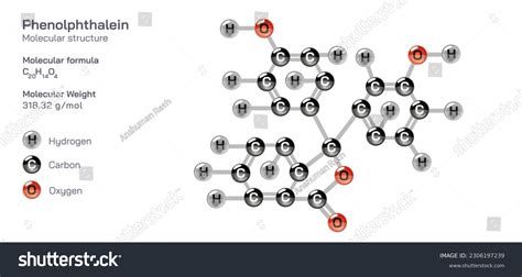 Phenolphthalein Molecular Structure Formula Periodic Table Stock Vector Royalty Free