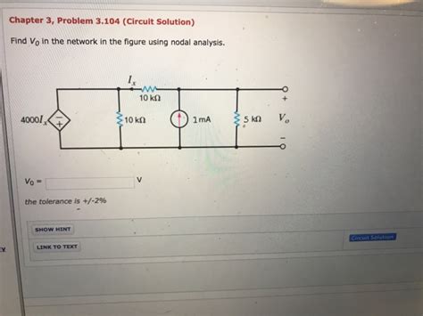 solved chapter 3 problem 3 045 find vo in the network in
