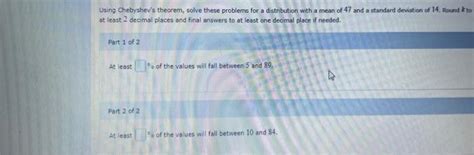 solved using chebyshev s theorem solve these problems for a