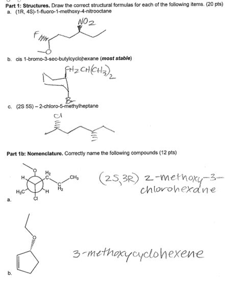 Solved Part Structures Draw The Correct Structural Formulas For Course Hero