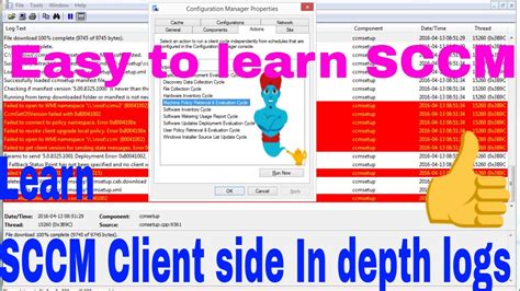 System Center Configuration Manager Client Side Logs Explanation Indepth Youtube