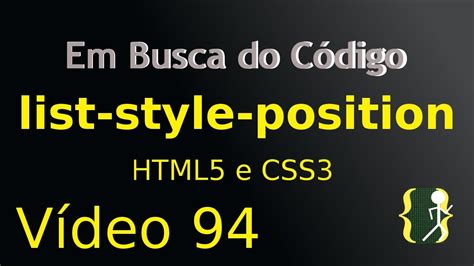 posição dos itens de uma lista em html5 css3 youtube