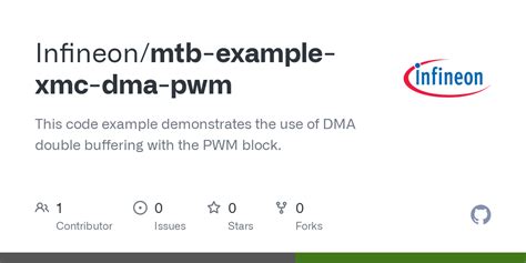 github infineon mtb example xmc dma pwm this code example