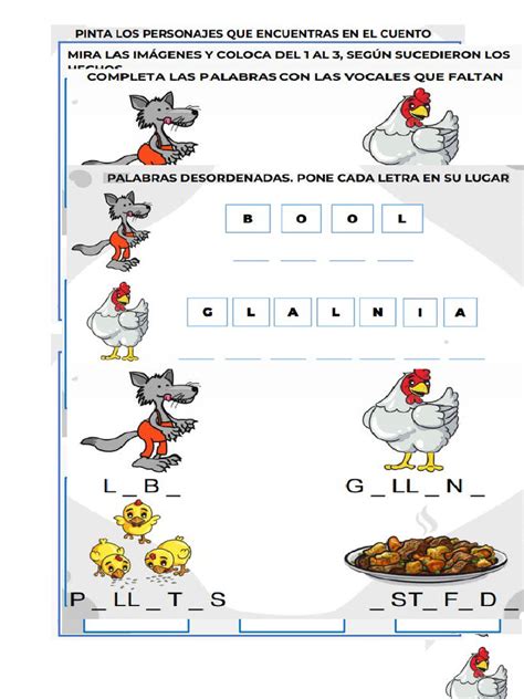 Actividades El Estofado Del Lobo Pdf