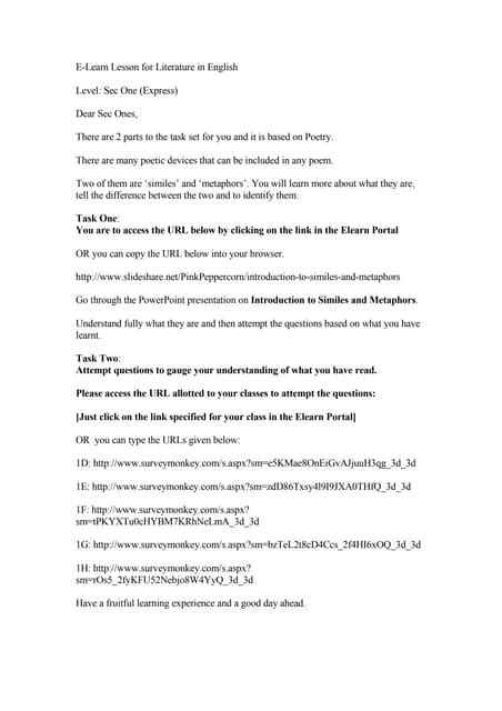 Instructions For Elearn Lesson Sec 1 Exp Pdf