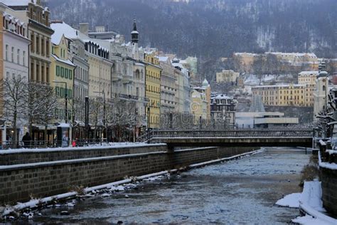 Bank Of The Tepla River In Karlovy Vary Editorial Photography Image