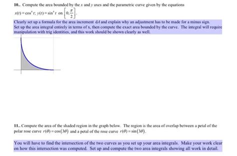 Solved x t cos t y t sin t on π Clearly set up a Chegg com
