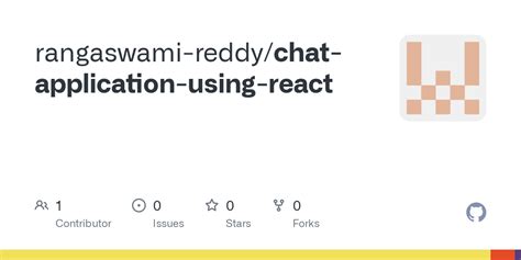 GitHub Rangaswami Reddy Chat Application Using React