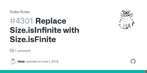 Replace Sizeisinfinite With Sizeisfinite · Issue 4301 · Flutter