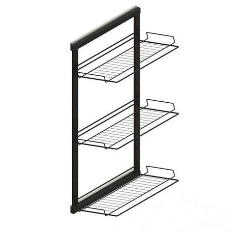 Выдвижная корзина 2 х уровневая Jet Fitline 1602 полного выдвижения боковое крепление черная